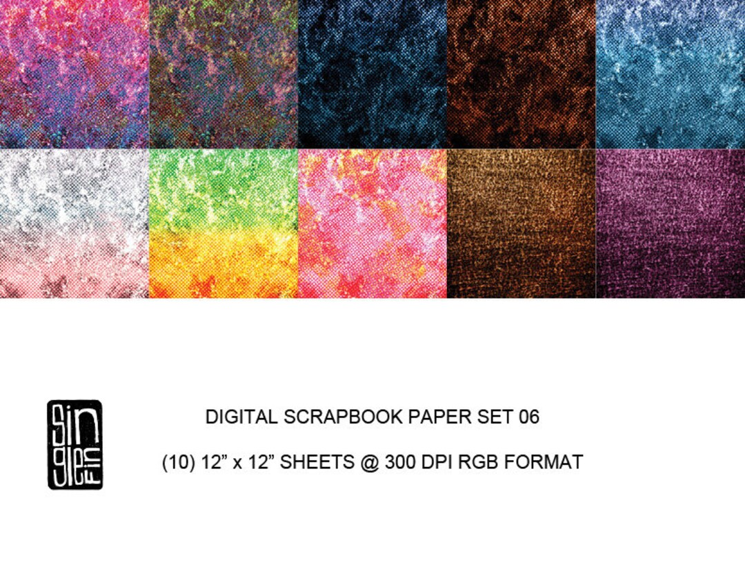2024 Digital Scrapbook Paper Set – 06 - Etsy
