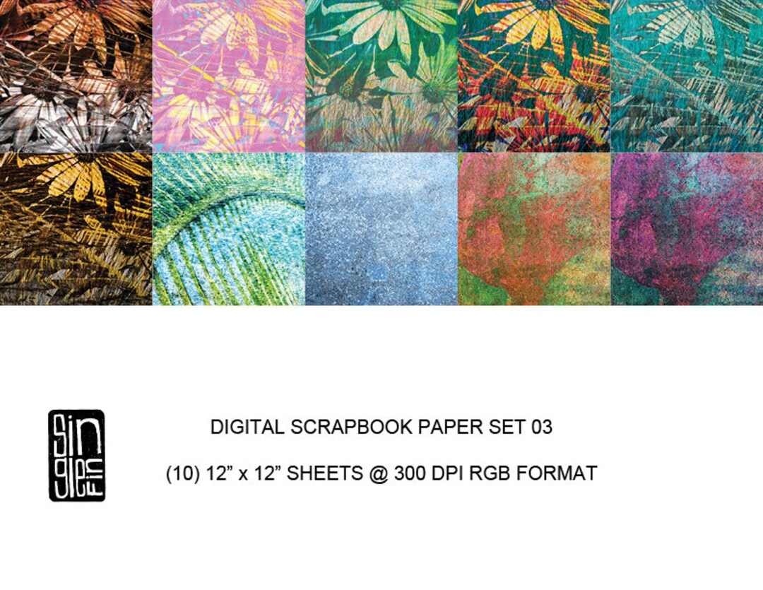 2024 Digital Scrapbook Paper Set - 03 - Etsy