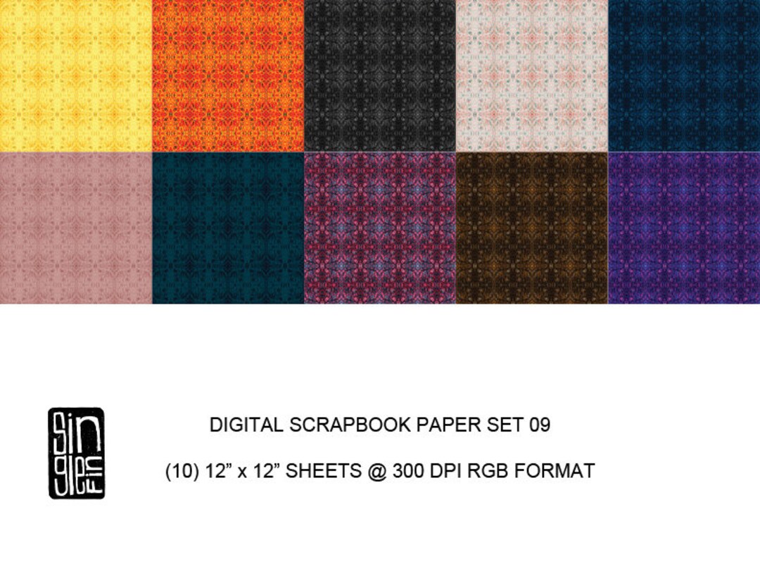 2024 Digital Scrapbook Paper Set – 09 - Etsy