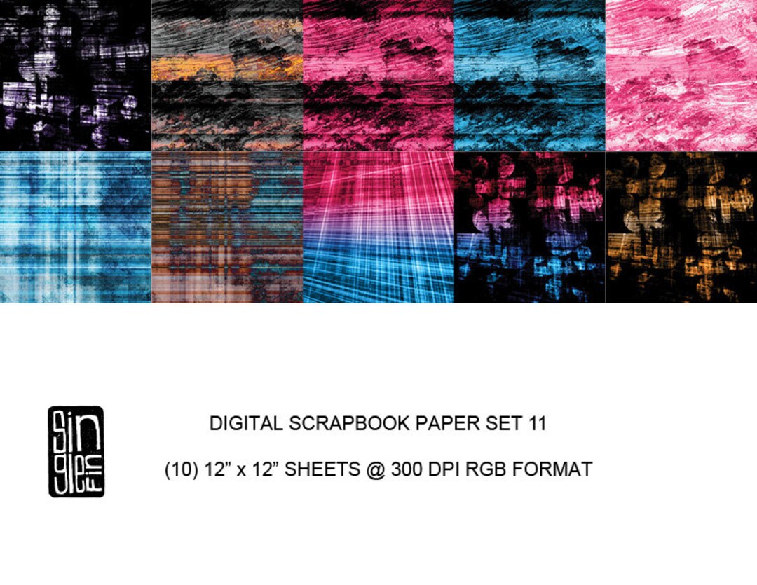 2024 Digital Scrapbook Paper Set – 11 - Etsy