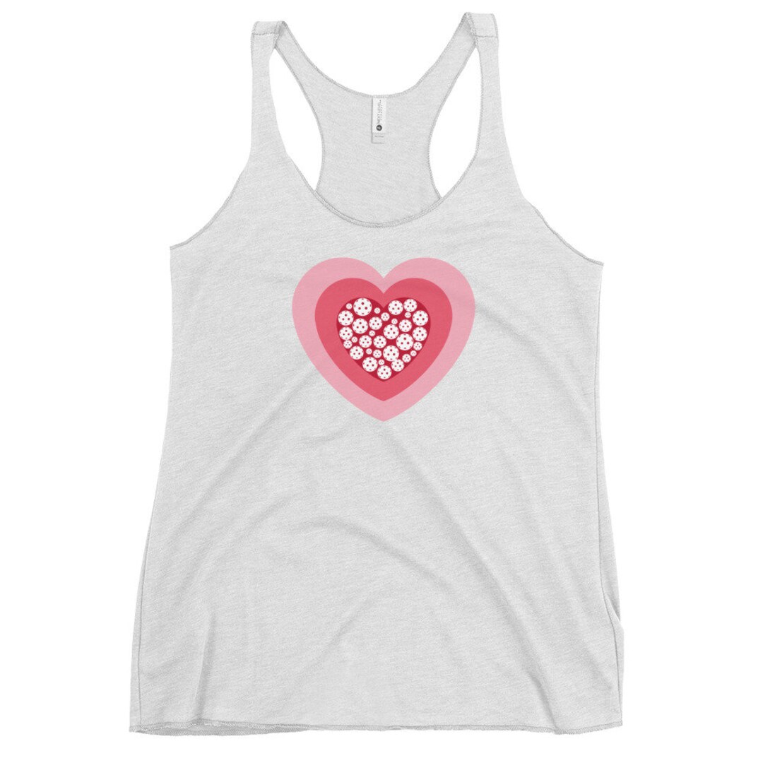 Pickleball, Pickleball Tank, Racerback Tanks, Love Pickleball, Heart ...