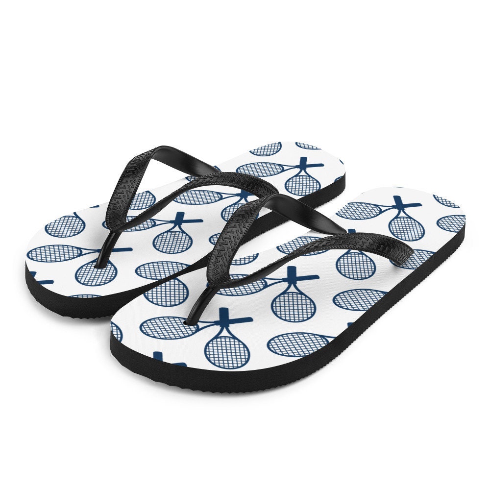 Tennis Racket Flip Flops, Sports Flip Flops for Women, Tennis Gifts for ...