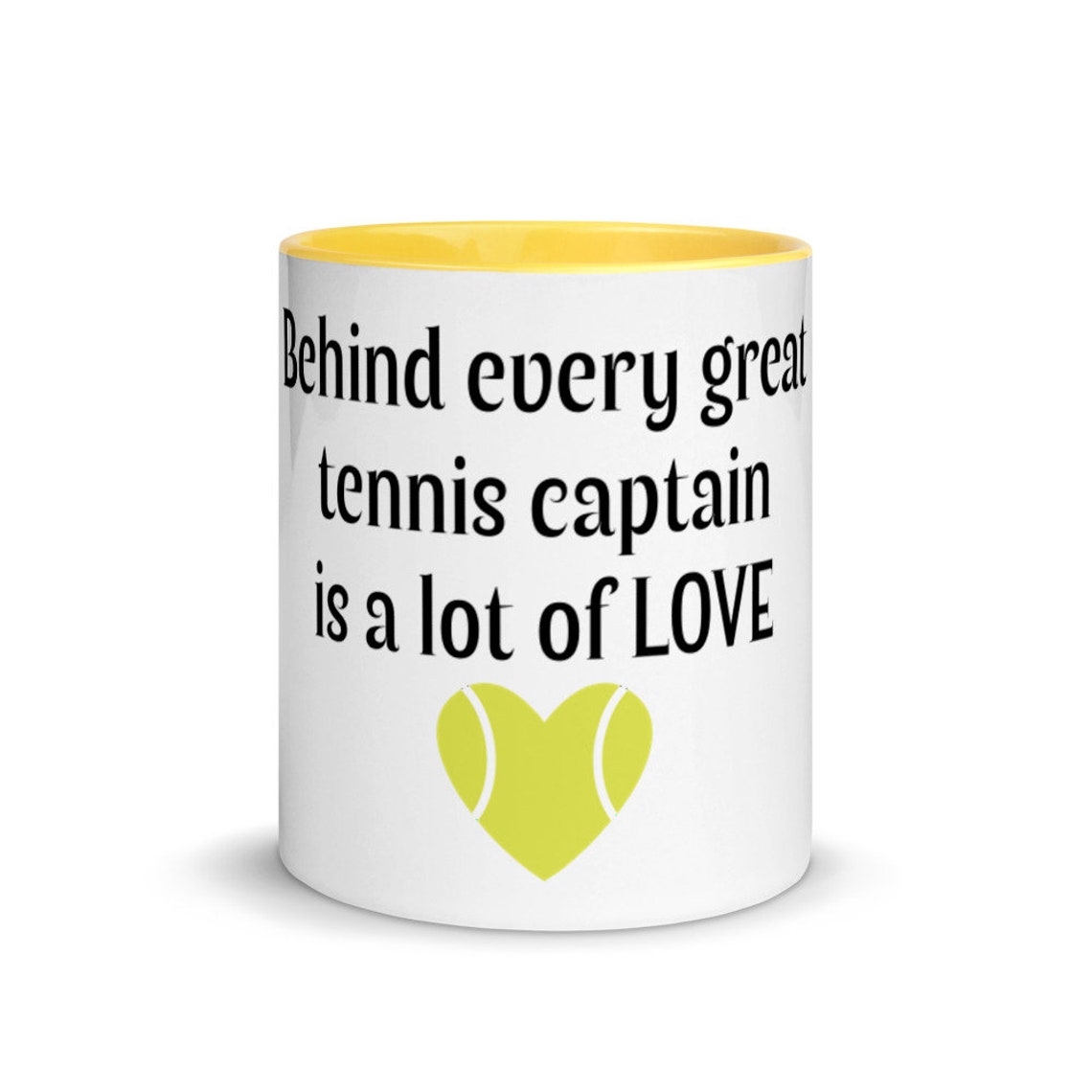 Tennis Captain Mug, Tennis Gift, Tennis Coffee Mug, Heart Coffee Mug ...