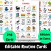 Editable Kids Routine Cards I Visual Schedule Daily Cards, Toddler ...
