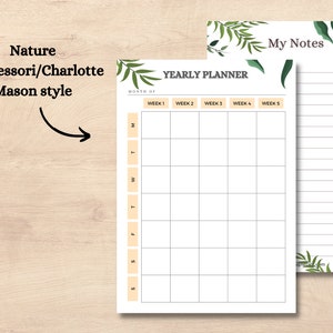 Nature Homeschool Planner Printable Digital , Homeschool Schedule ...
