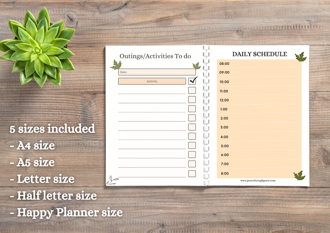 Nature Homeschool Planner Printable Digital , Homeschool Schedule ...