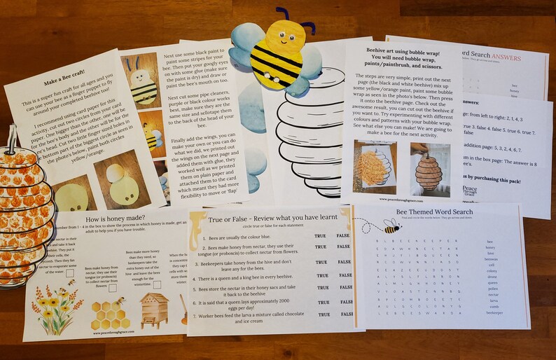 Honey Bee Unit Study Bundle, Learning, Montessori, Charlotte Mason, Fun ...
