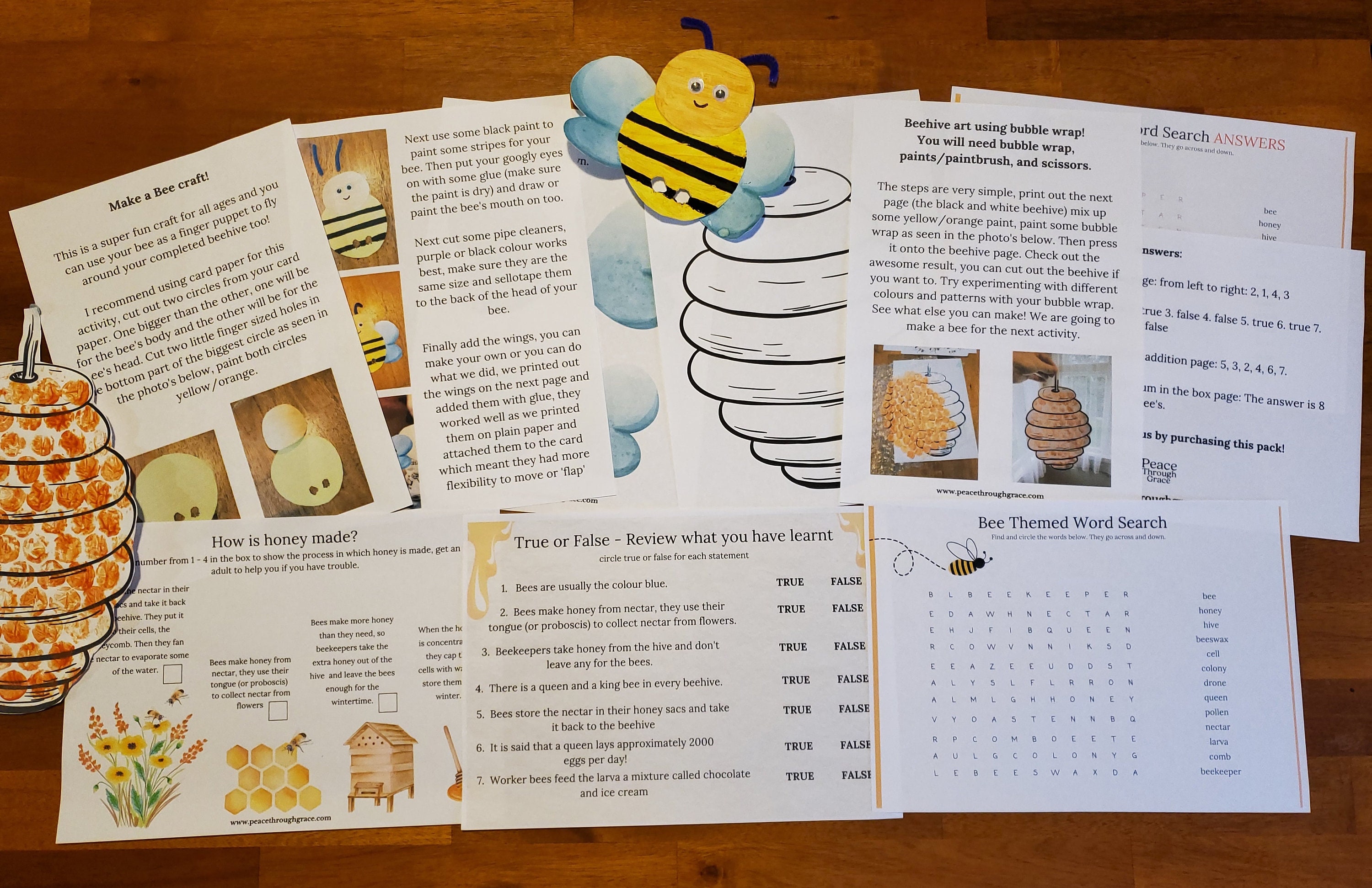 Honey Bee Unit Study Bundle, Learning, Montessori, Charlotte Mason, Fun ...