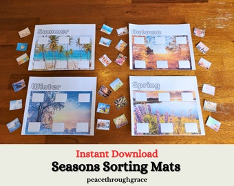 Four Seasons Sorting Mats for Toddlers - Etsy Canada