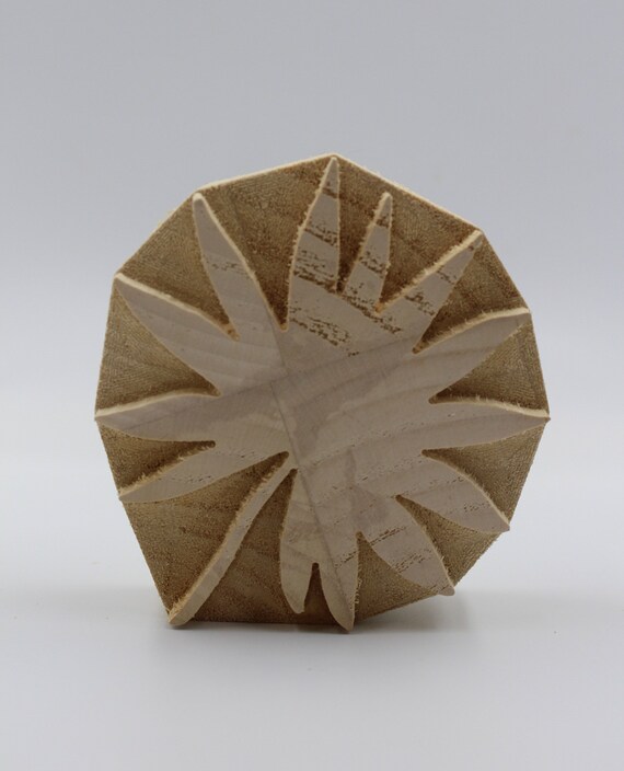 Wooden Palm Leaf Stamp Wood Stamp Handmade Stamp Flower - Etsy