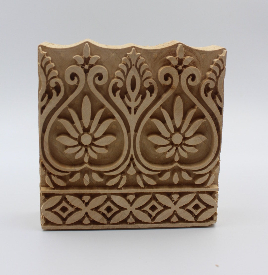 Corner Edge Corner Stamp Corner Wood Block Ethnic Wood - Etsy