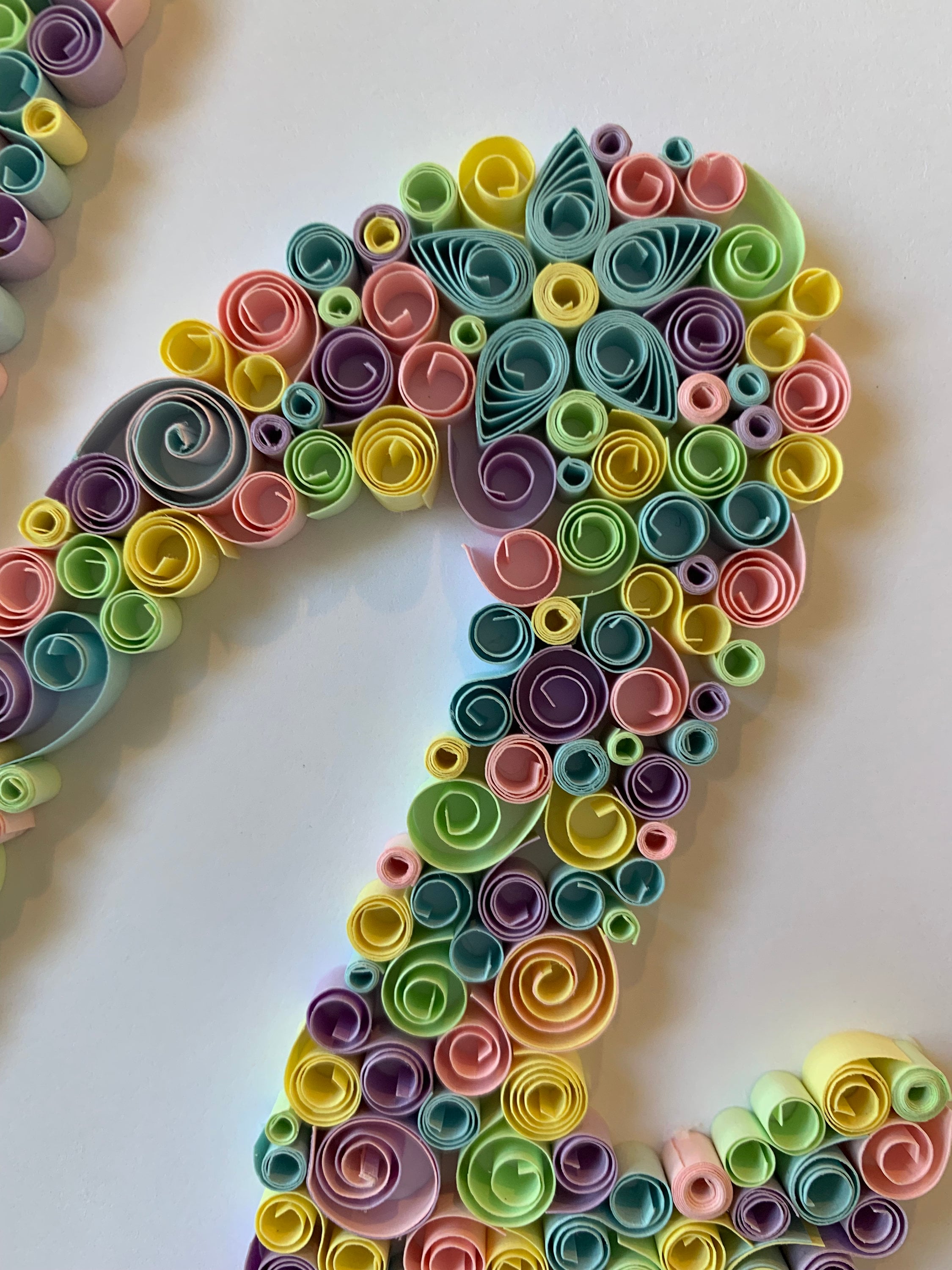 12x12 Paper Quilled 'hi' Pastel Artwork - Etsy