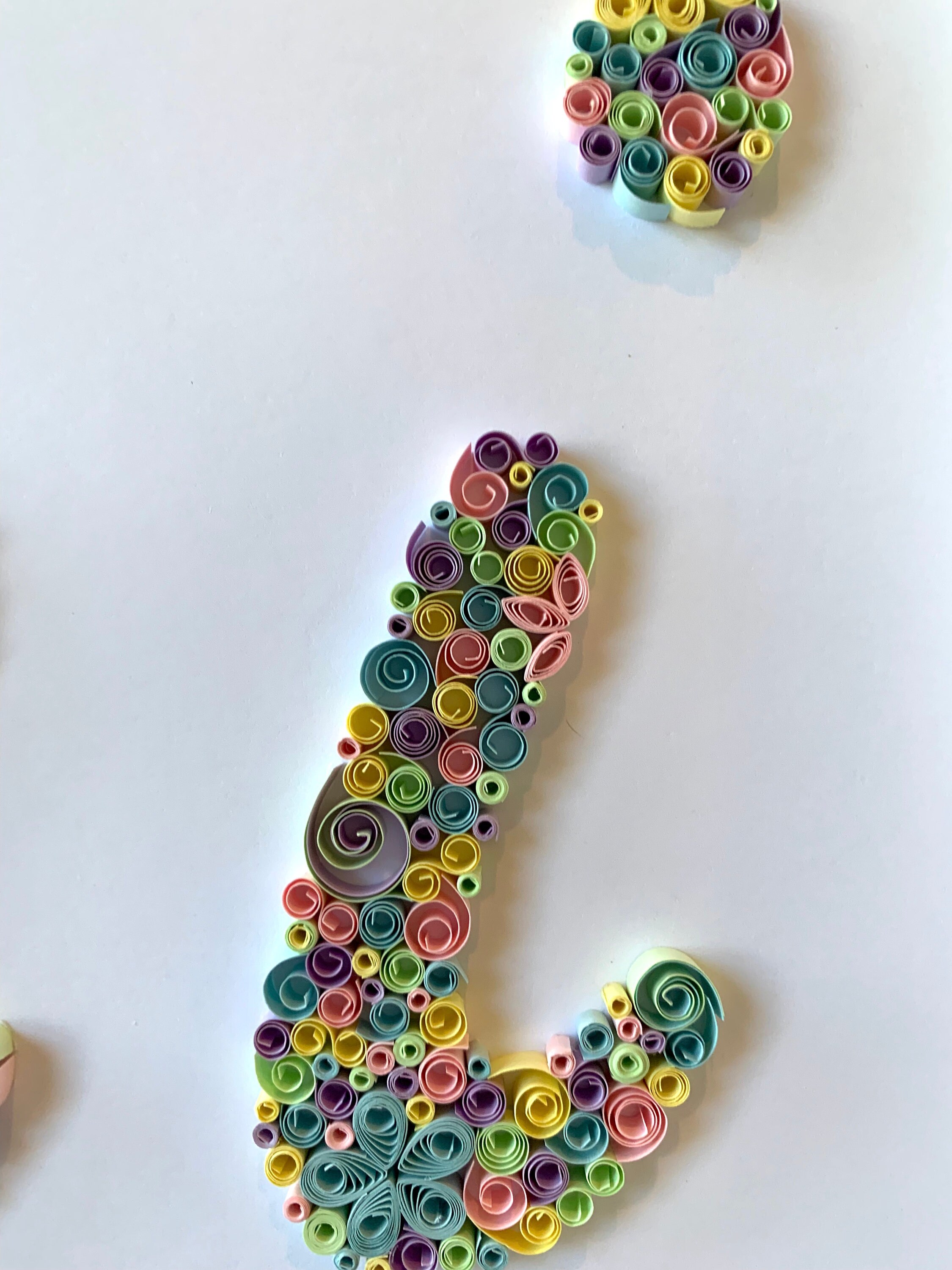 12x12 Paper Quilled 'hi' Pastel Artwork - Etsy