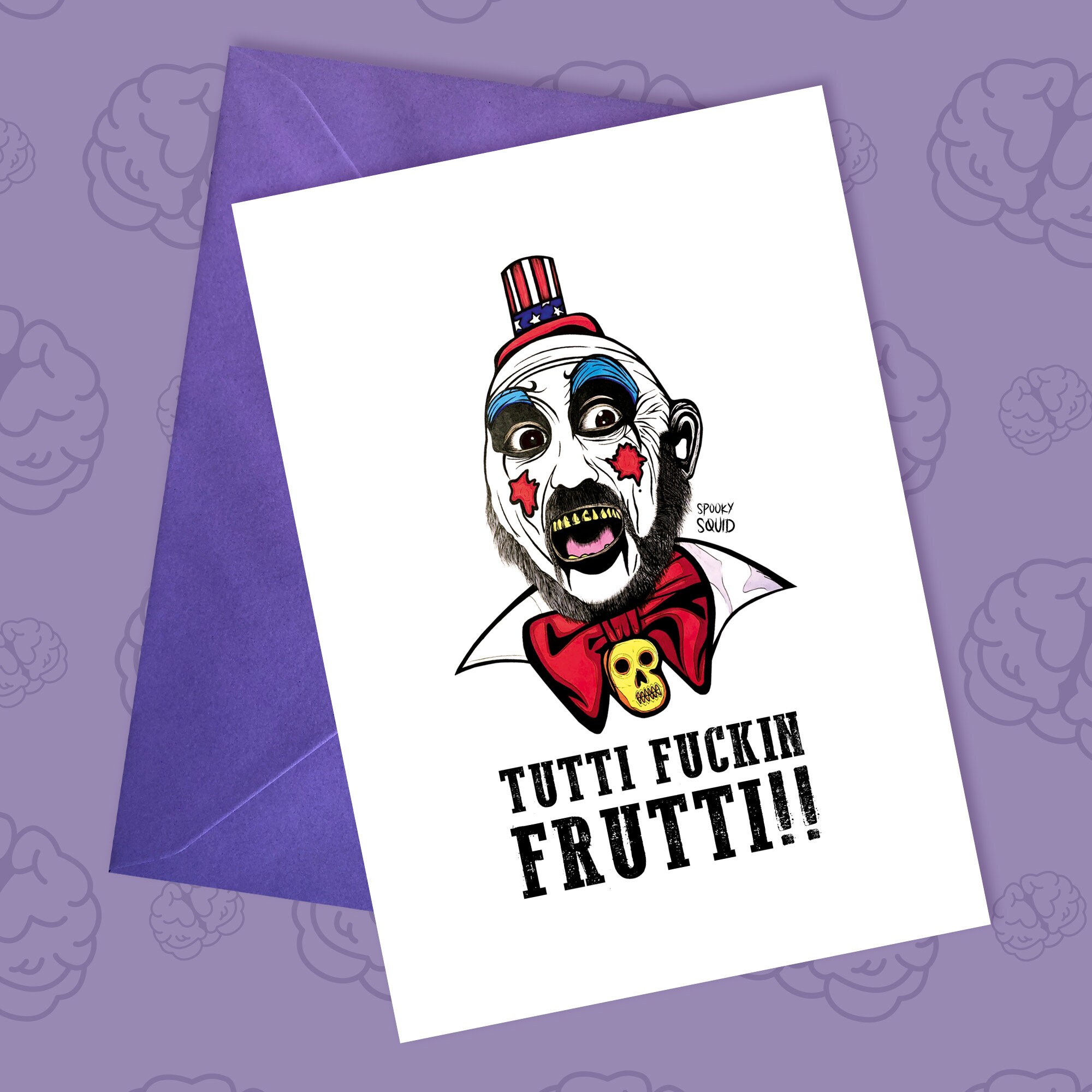 Rob Zombie's 'captain Spaulding' A5 Greeting Card. - Etsy