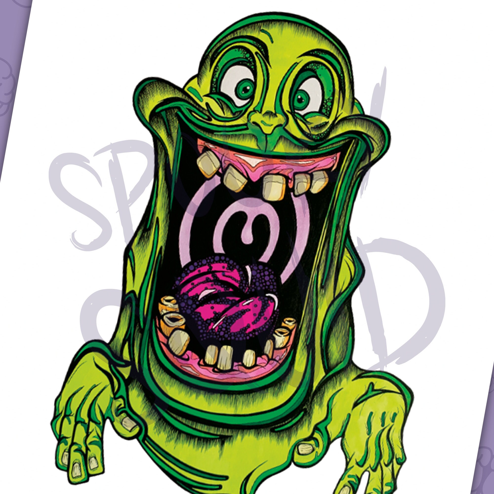 A5 Ghostbusters Slimer Print - Etsy