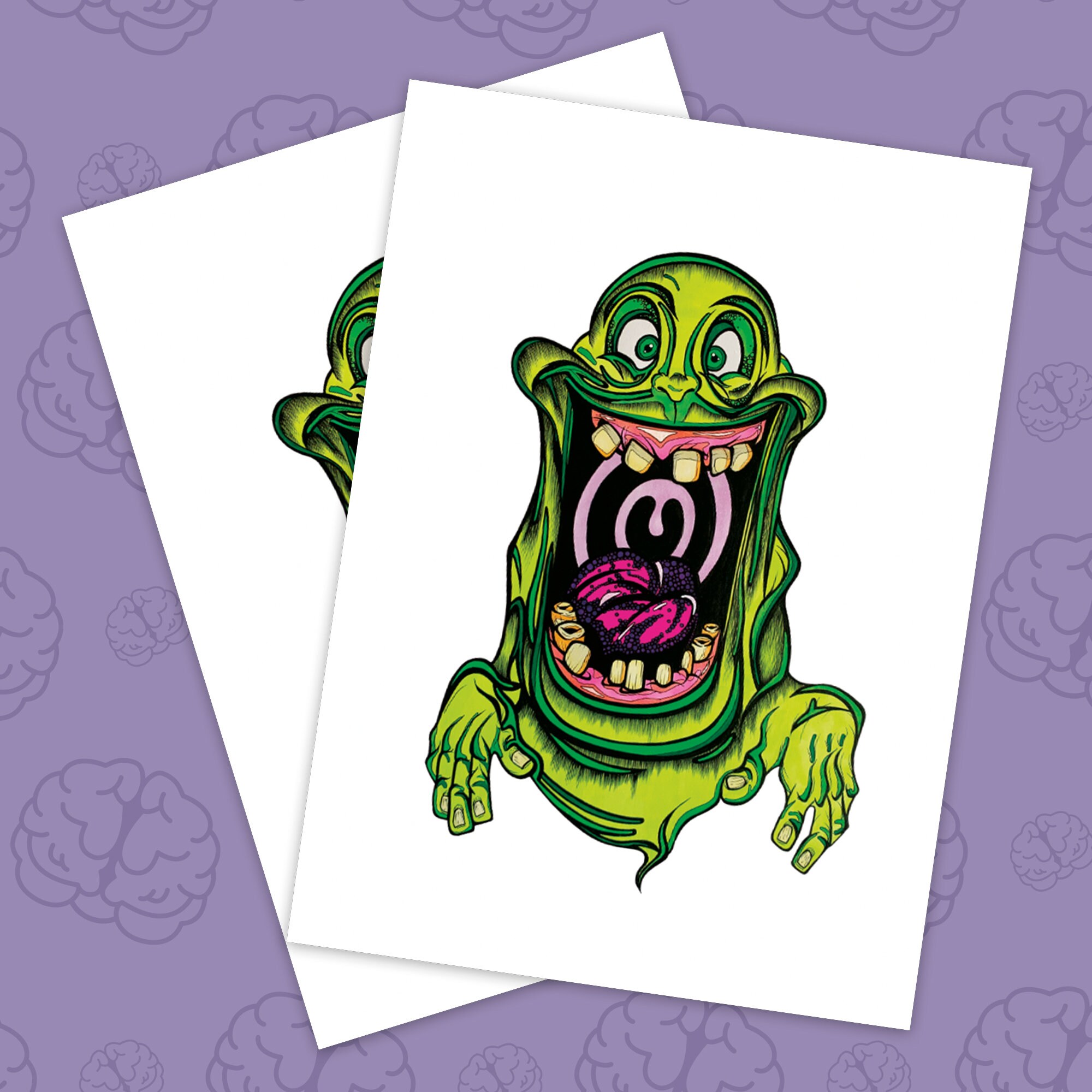 A5 Ghostbusters Slimer Print - Etsy