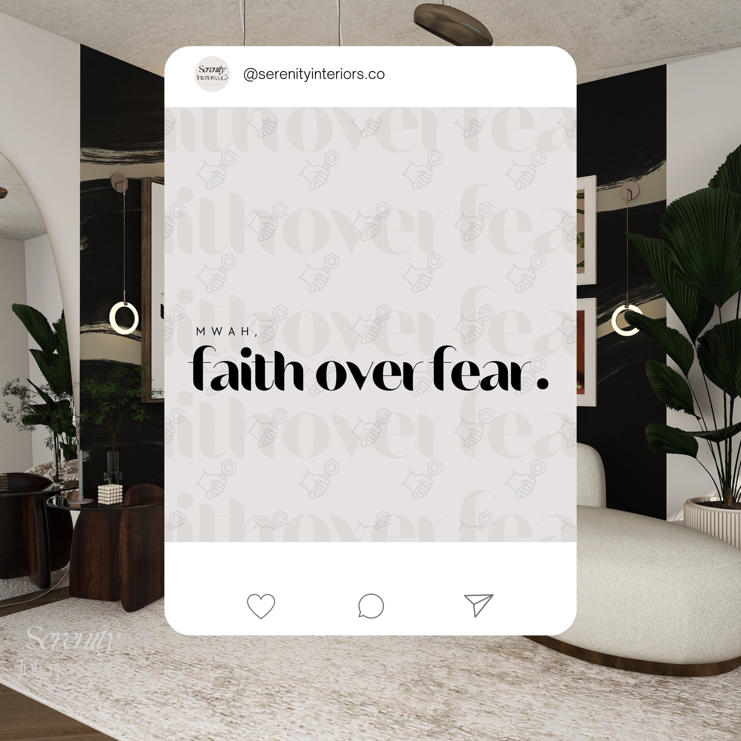 FAITH OVER FEAR (neutral) - Instant Download Christian Art, Minimal Art ...