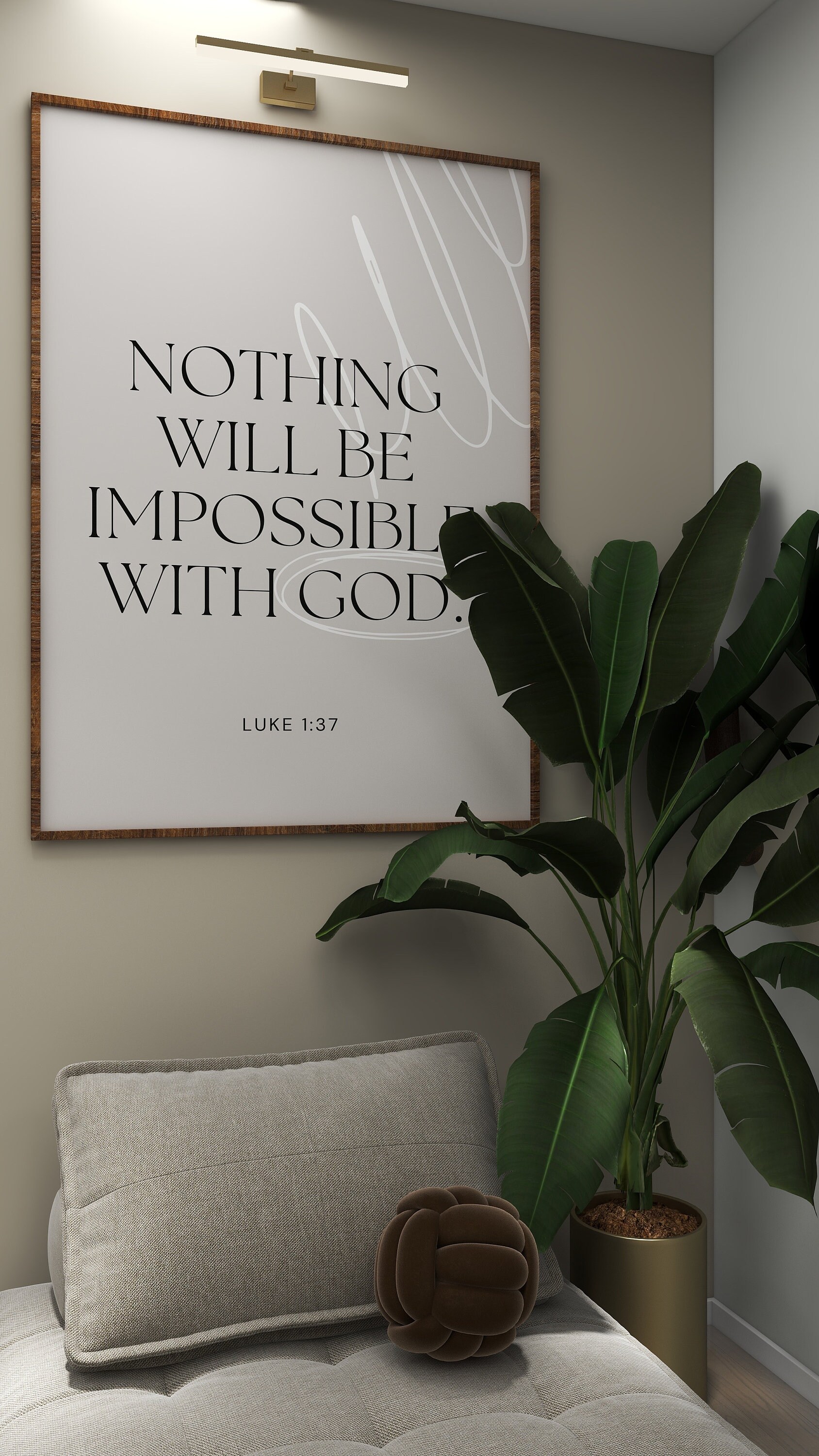 WITH GOD - Instant Download Christian Art, Home Decor, Digital Download ...