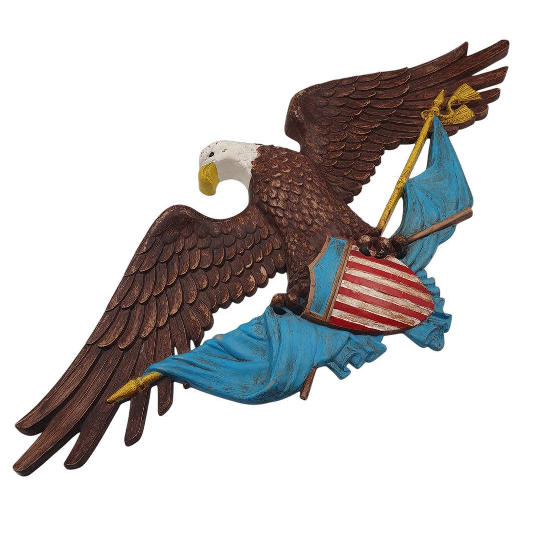 Mid-century American Eagle Wall Decor-1960s Nostalgic Plastic Art ...