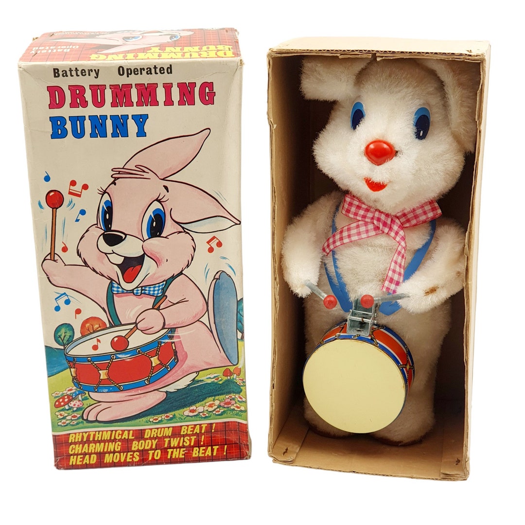 Vintage 1960s ALPS Japan Drumming Bunny: Musical Rabbit Figurine - Etsy