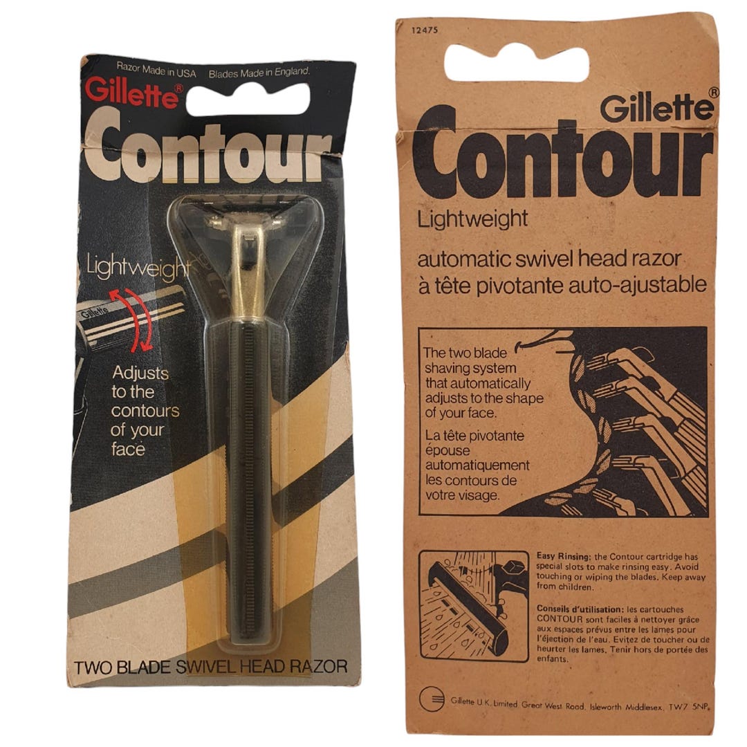 Classic Gillette Contour Razors Men's Shaving Vintage Collectibles ...