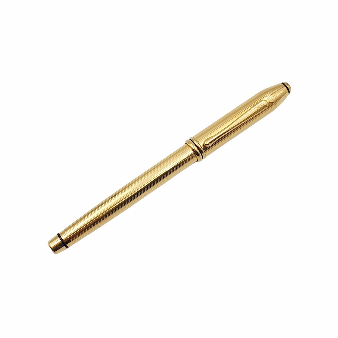 Fountain Pen Cross Townsend 18K Gold Broad Nib USA, Luxury Writing ...