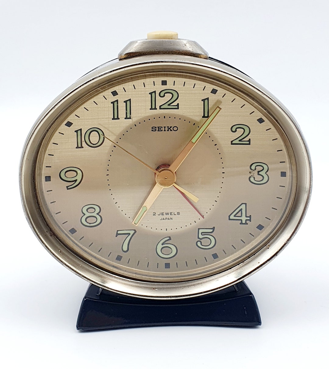 Seiko Japan Alarm Clock - Vintage 2 Jewels Desk Timepiece - Stylish ...