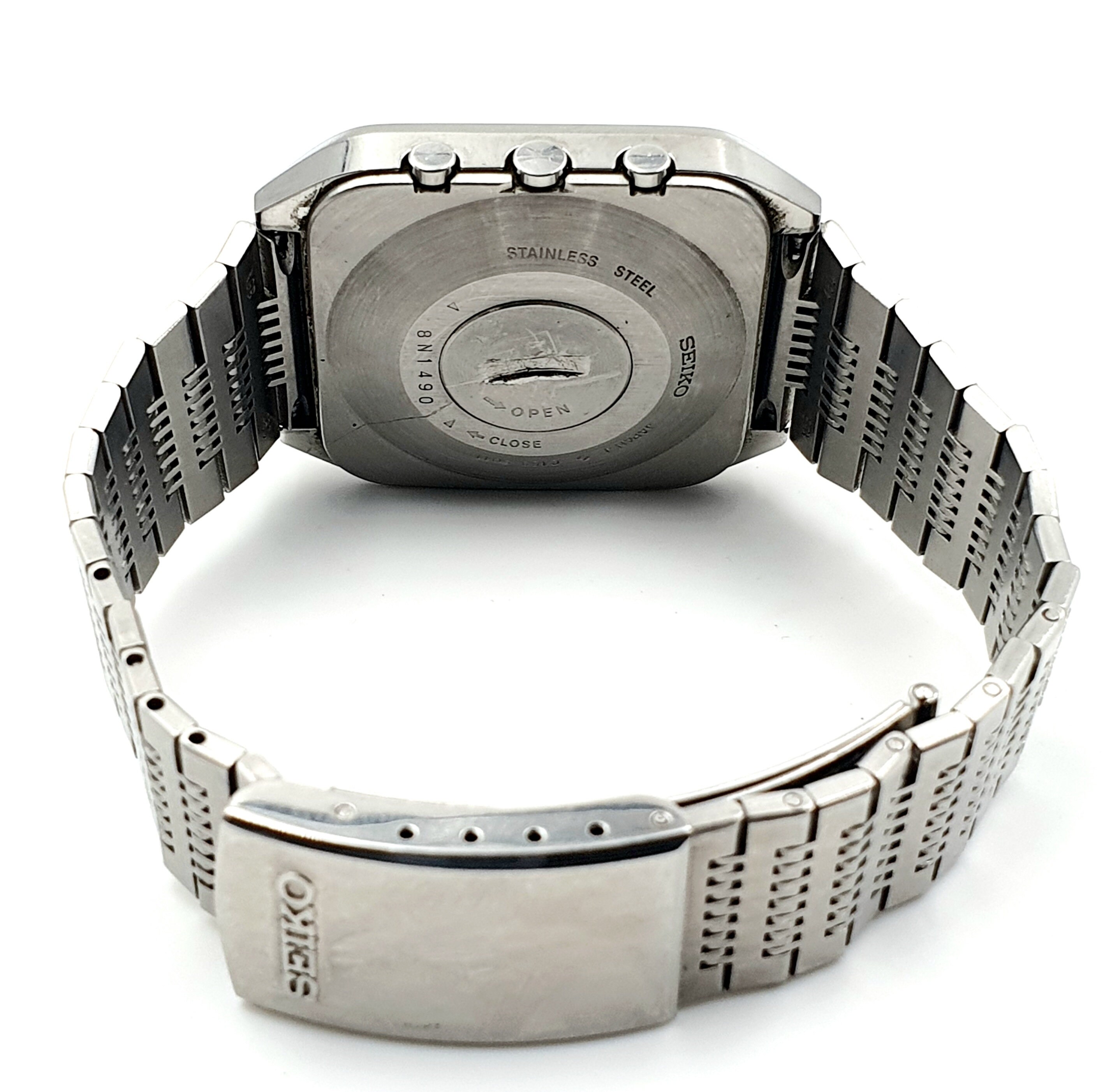 Seiko Calculator Watch 1970s LCD Display C153 5007 Rare Retro Timepiece ...