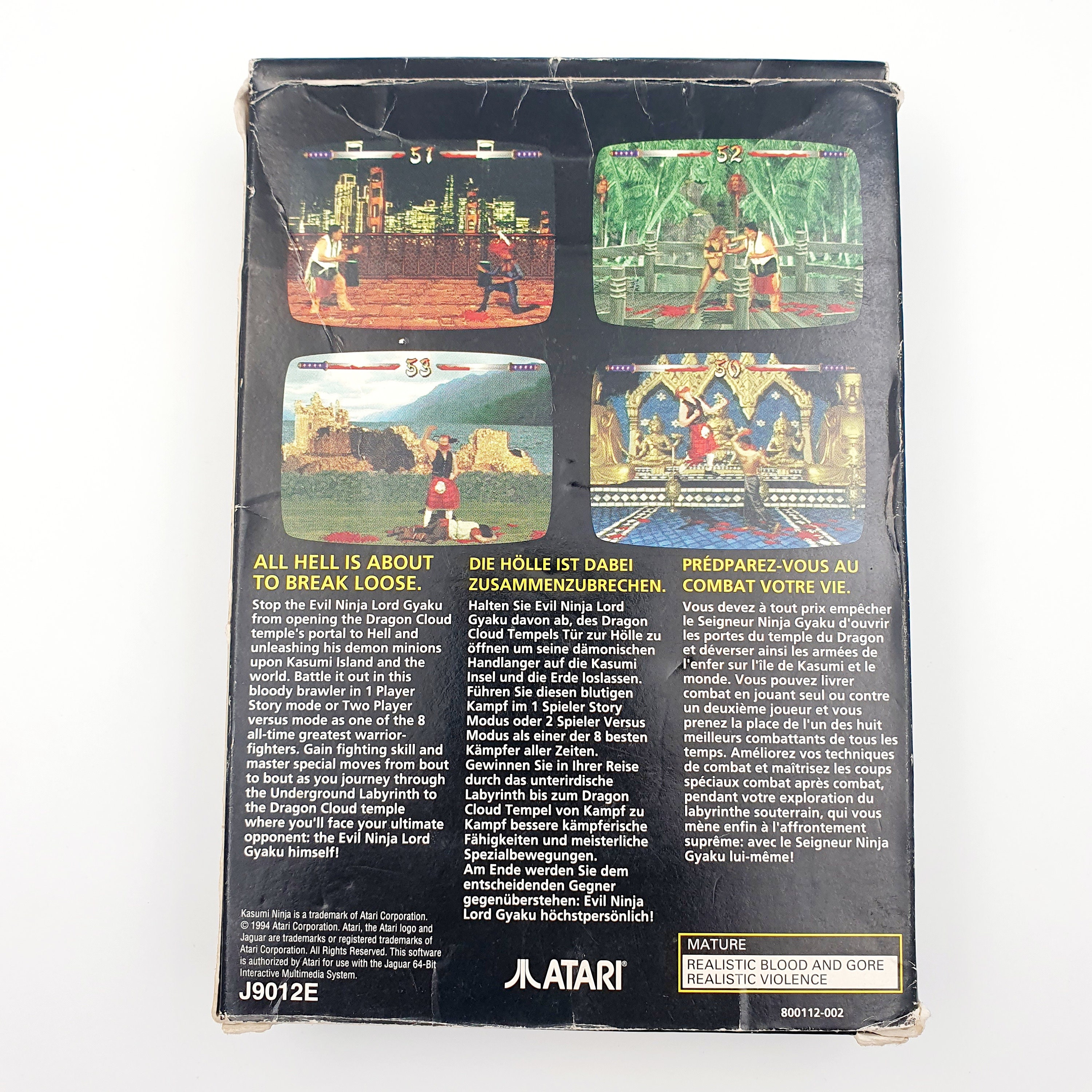 ATARI Jaguar Kasumi Ninja 1994, Vintage Video Game, Collectible Video ...