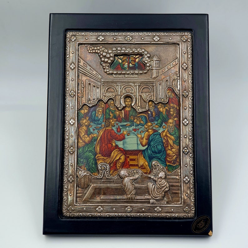 Silver Greek Orthodox Icon, Religiousgift, Christian Decor, Liturgy ...