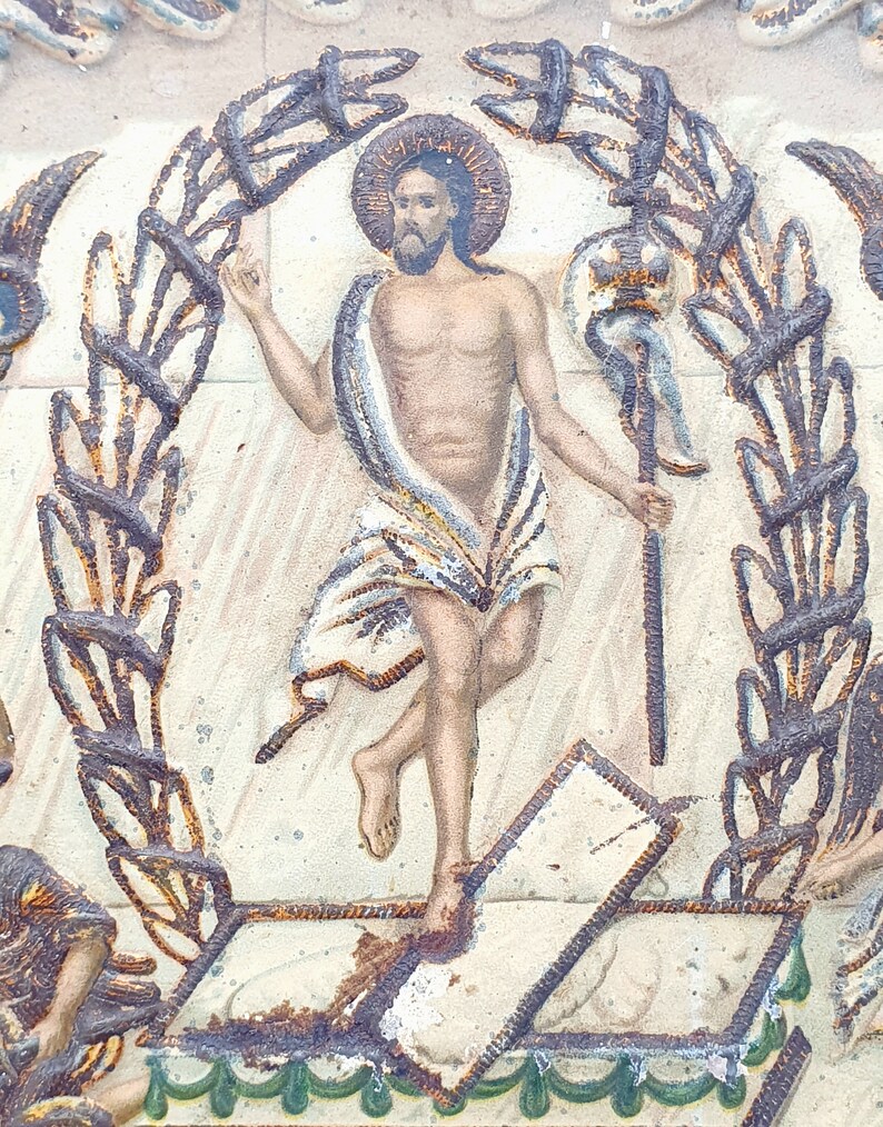 Beautiful Greek Icon Thin Sheet Metal Icon Antique Greek - Etsy