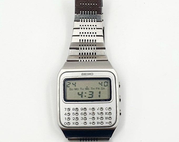 Seiko Calculator Watch - 1970s LCD Display - C153 5007 - Rare Retro ...