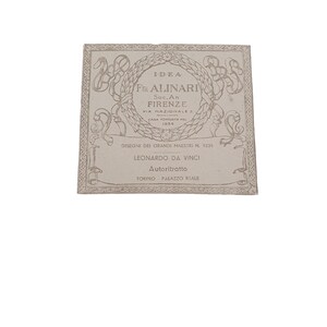 Antique Fratelli Alinari Firenze Lithograph – Leonardo Da Vinci Art ...