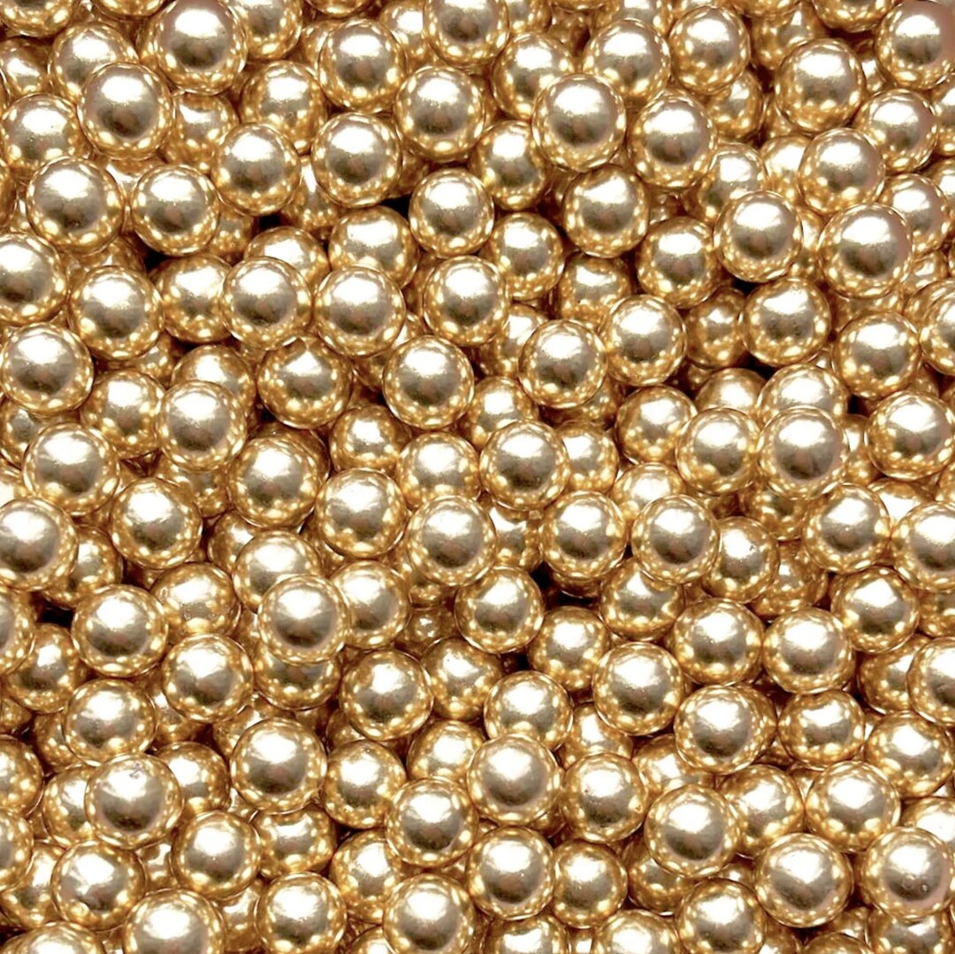 Gold Super Shine Sprinkles Pearls Sprinkle Blend Metallic Cupcake Cake ...