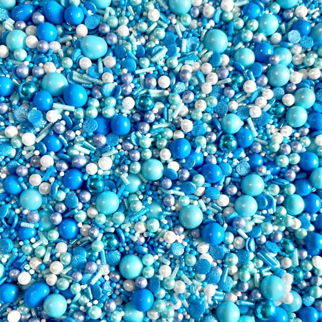 Fathers Day Blue White Navy Bluey Metallic Sprinkles Mix Chocolate ...