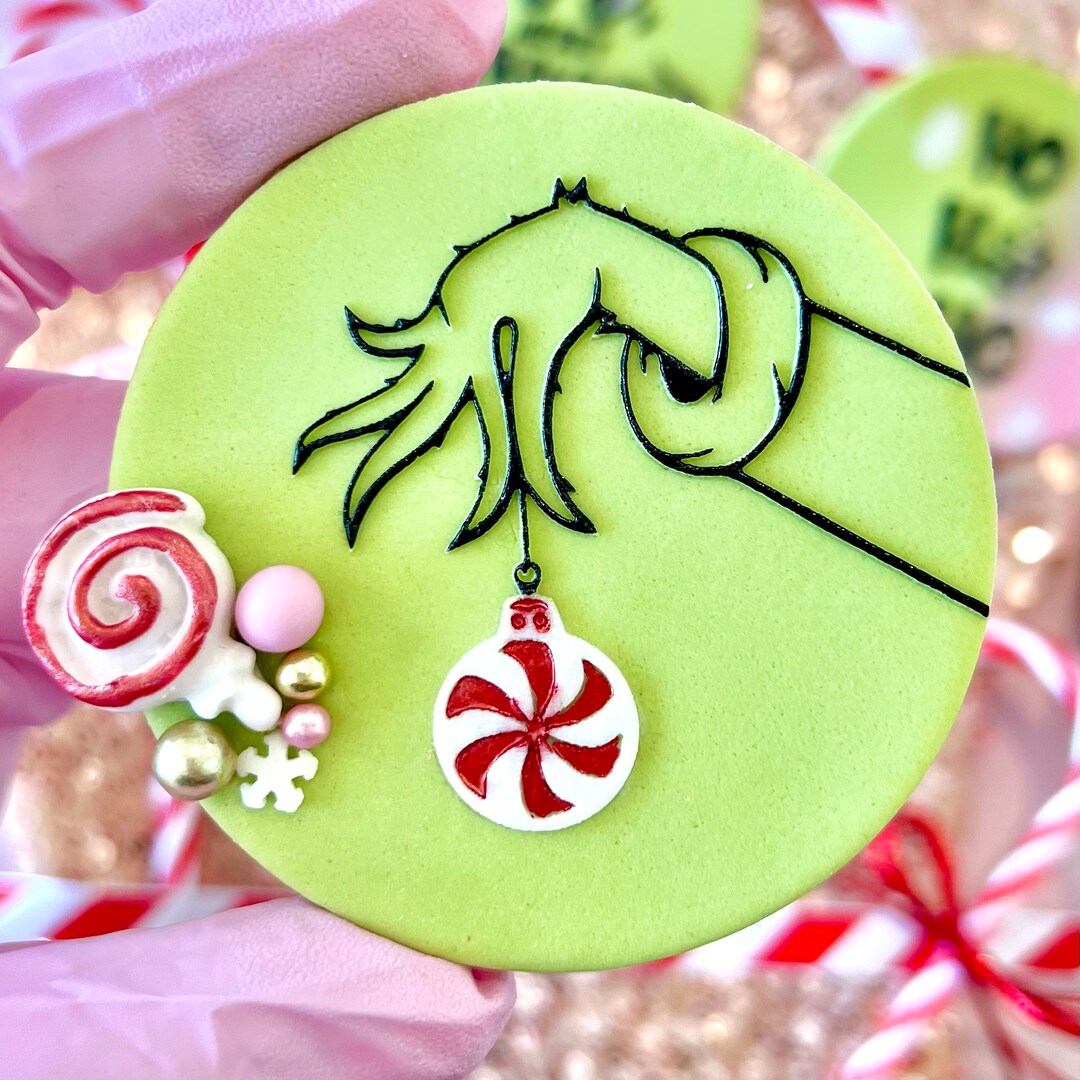 Grinch-mas Hand Christmas Embosser Stamp Deboss Festive Cookie Cutter ...