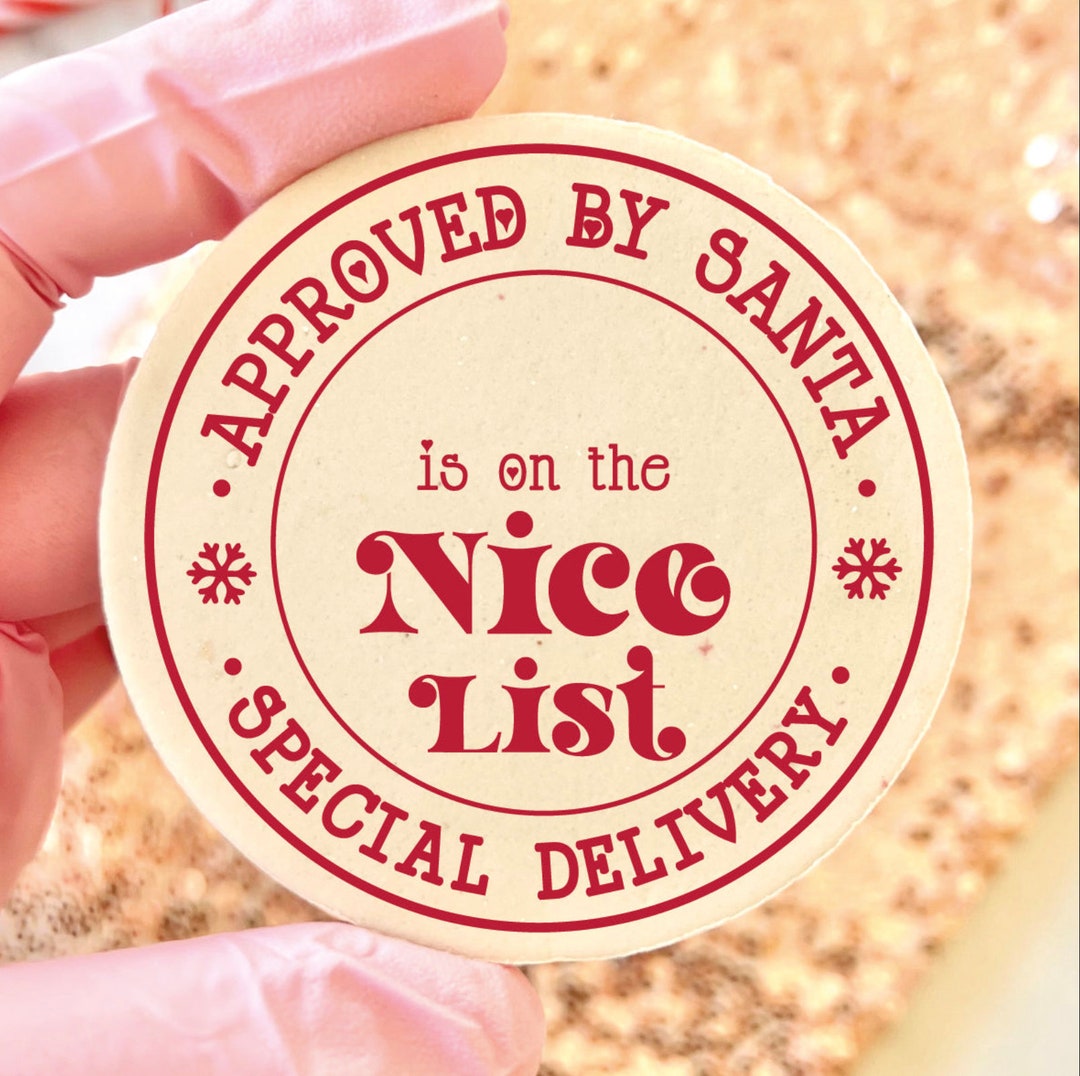 Christmas Eve Embosser Stamp Nice List Approved Santa Deboss Festive ...