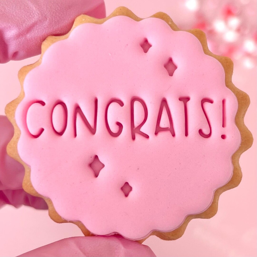 Congratulations Congrats Stamp Fondant Biscuit Cookies Cutter Cake ...