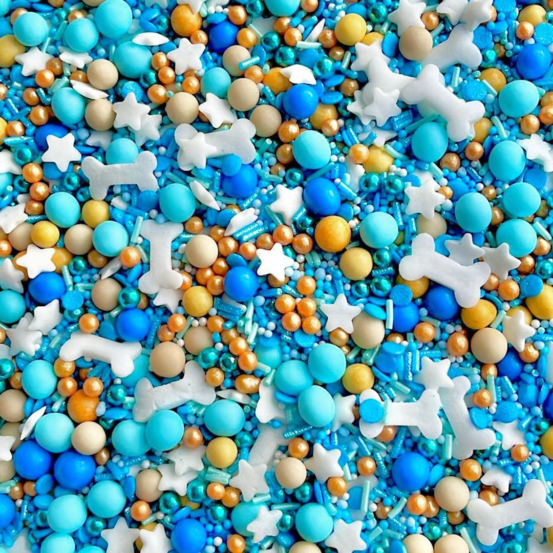 Bluey Sprinkles Blue Orange Sprinkle Blend Mix Cupcake Cake Biscuit ...