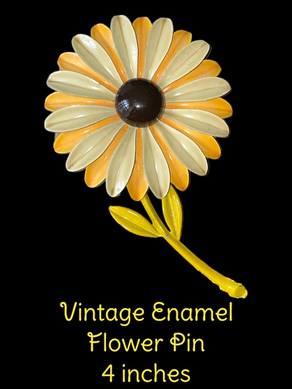 enamel flower pin - Gem