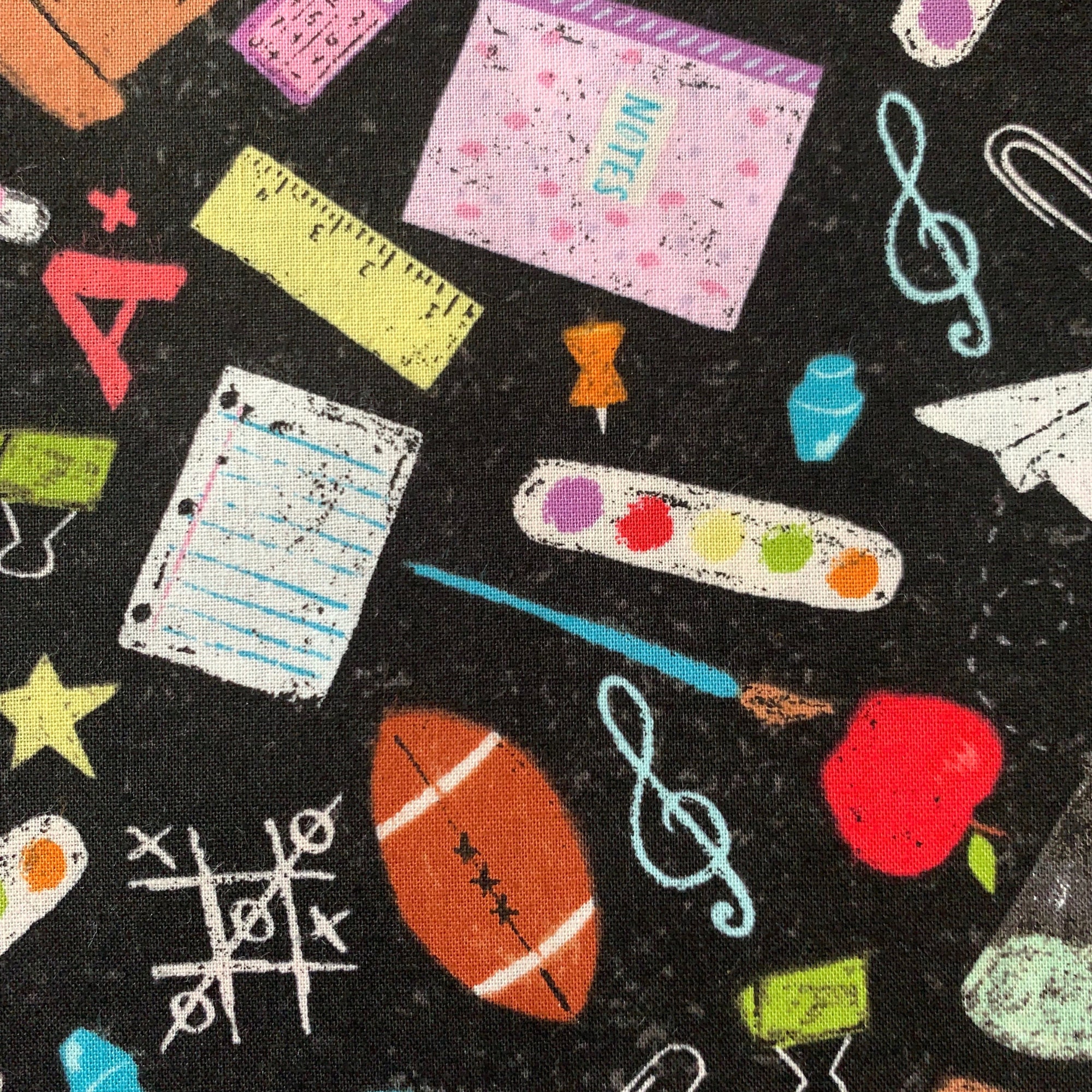 School Cotton Fabric, Classroom Fabric, Cotton Fabric, Fat Quarter ...