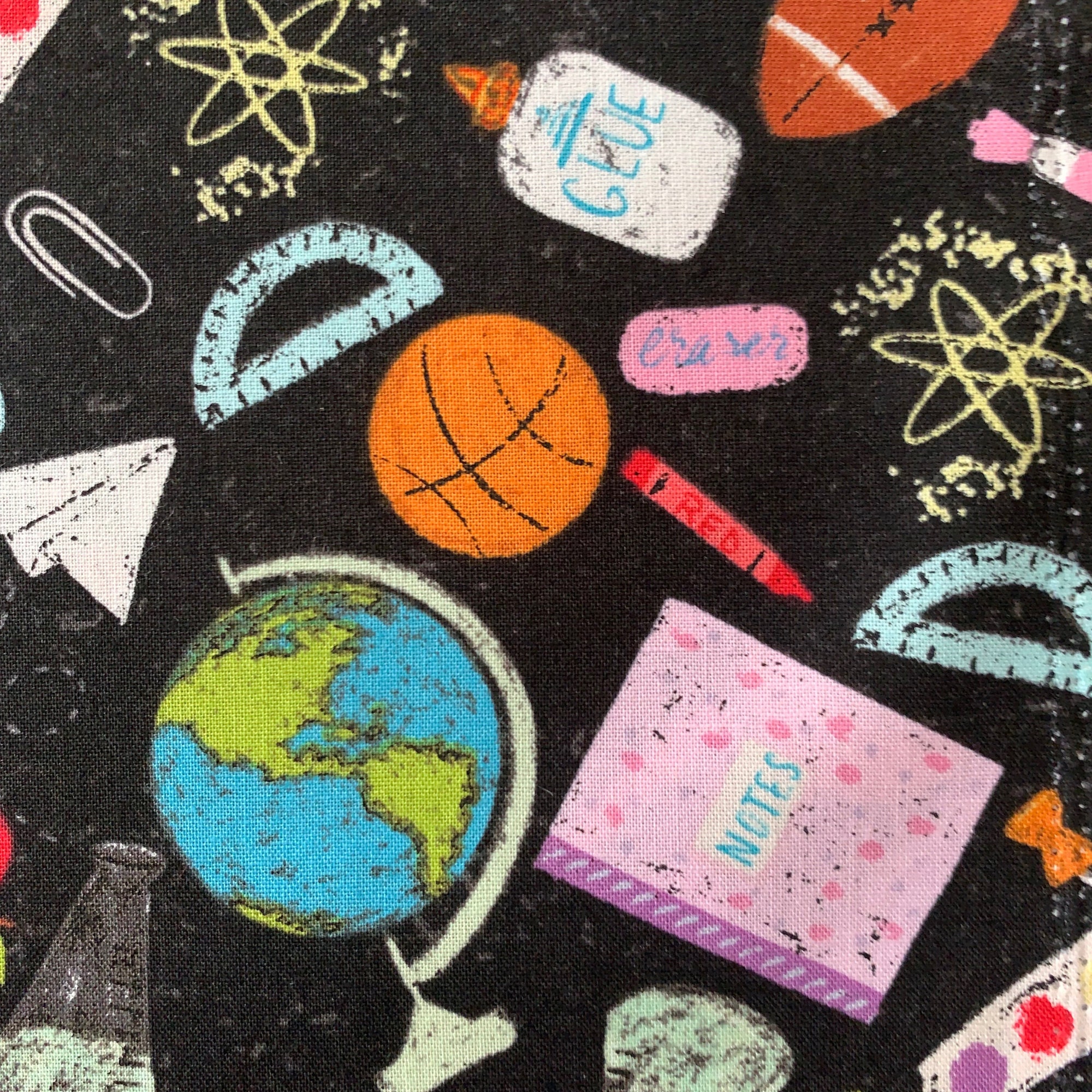 School Cotton Fabric, Classroom Fabric, Cotton Fabric, Fat Quarter ...