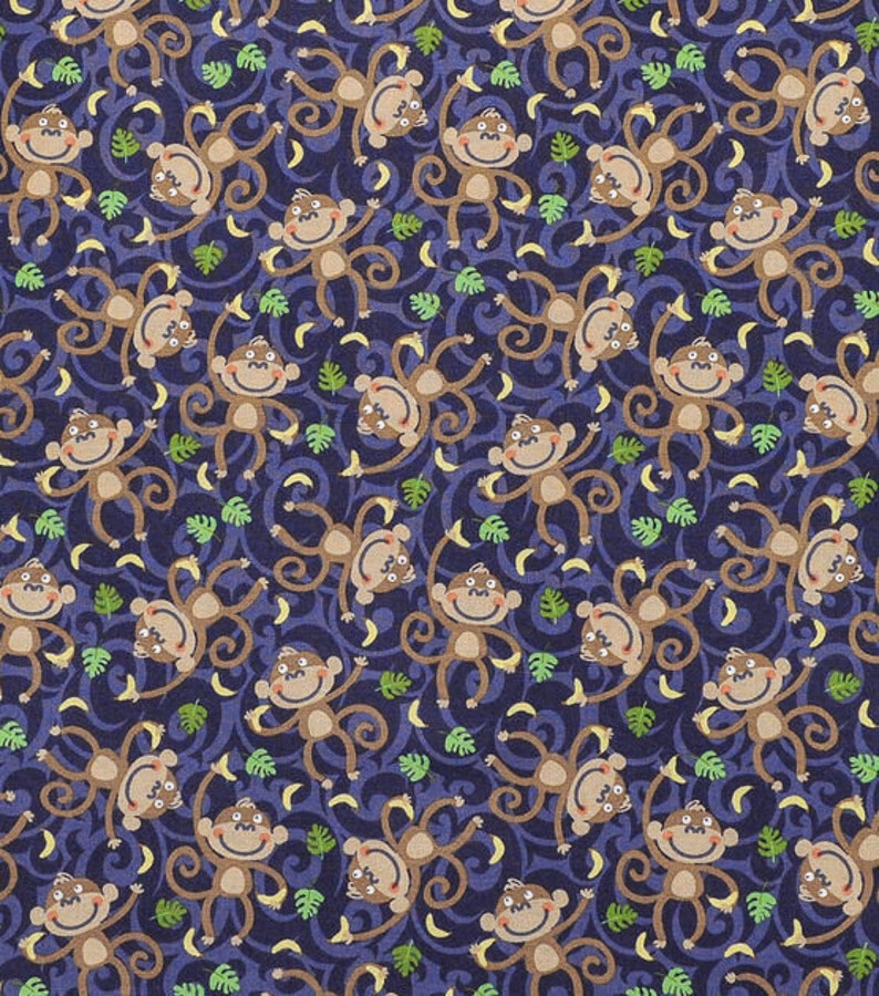 Monkey Cotton Fabric Novelty Fabric Speciality Fabric - Etsy