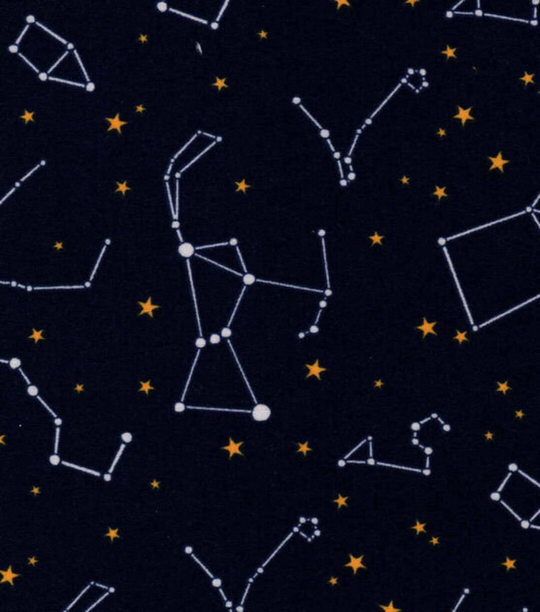 Outer Space Stars Planets Fabric, Space Fabric, Outer Space Fabric ...