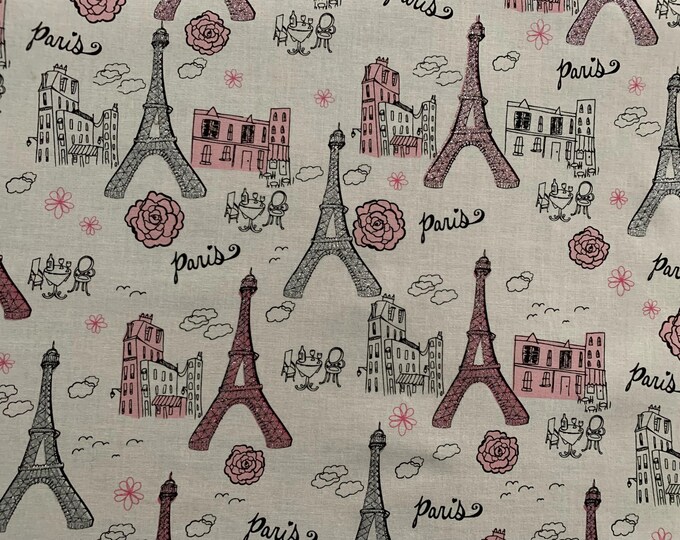 Paris Fabric, Eiffel Tower Fabric, Travel Fabric, Vacation, Novelty ...