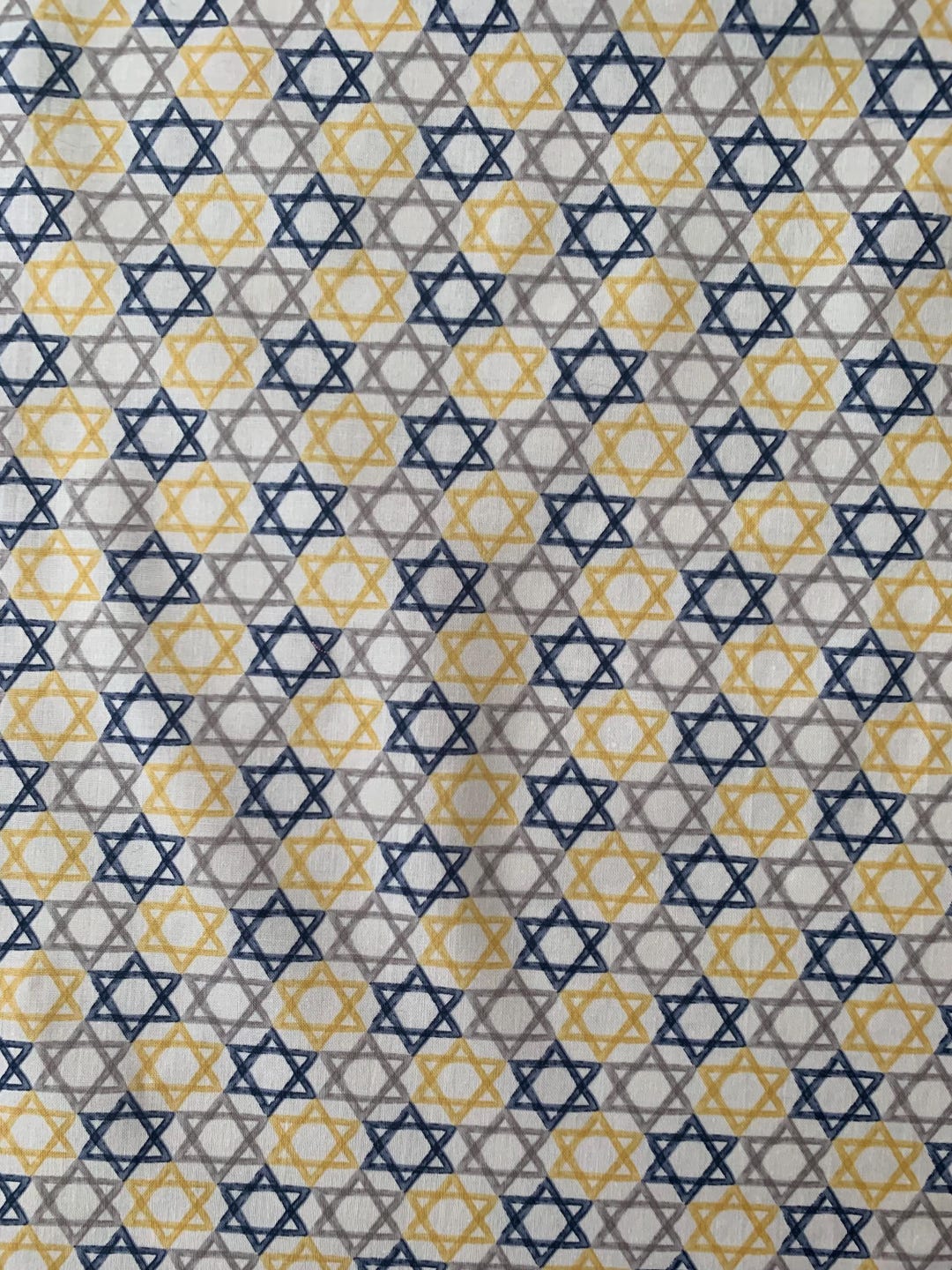 Star of David Cotton Fabric, Jewish Star Fabric, Speciality Fabric, Fat ...
