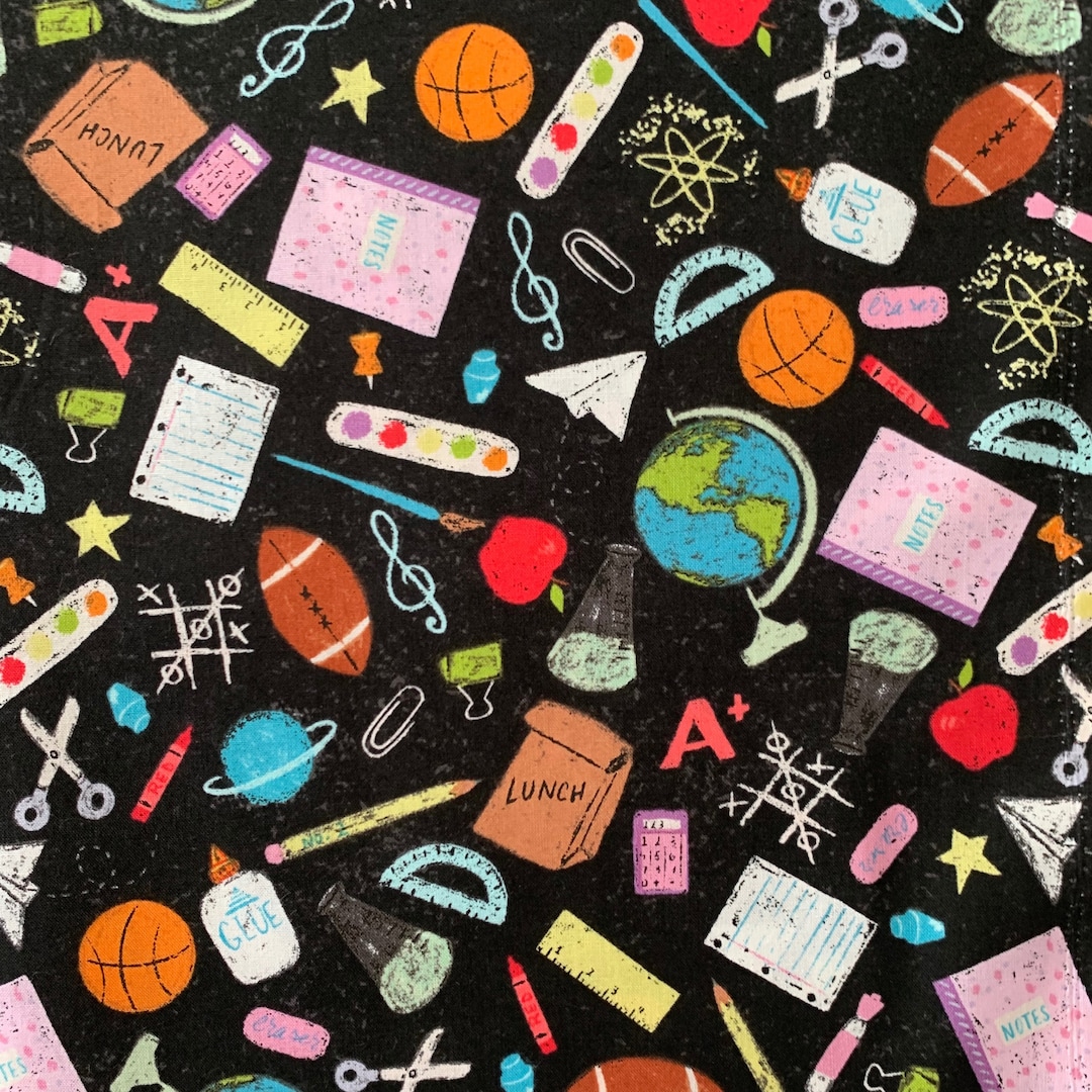 School Cotton Fabric, Classroom Fabric, Cotton Fabric, Fat Quarter ...