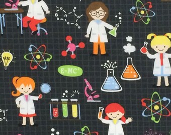 Science Fabric Science Lab by New Earth Baby Science Atom - Etsy