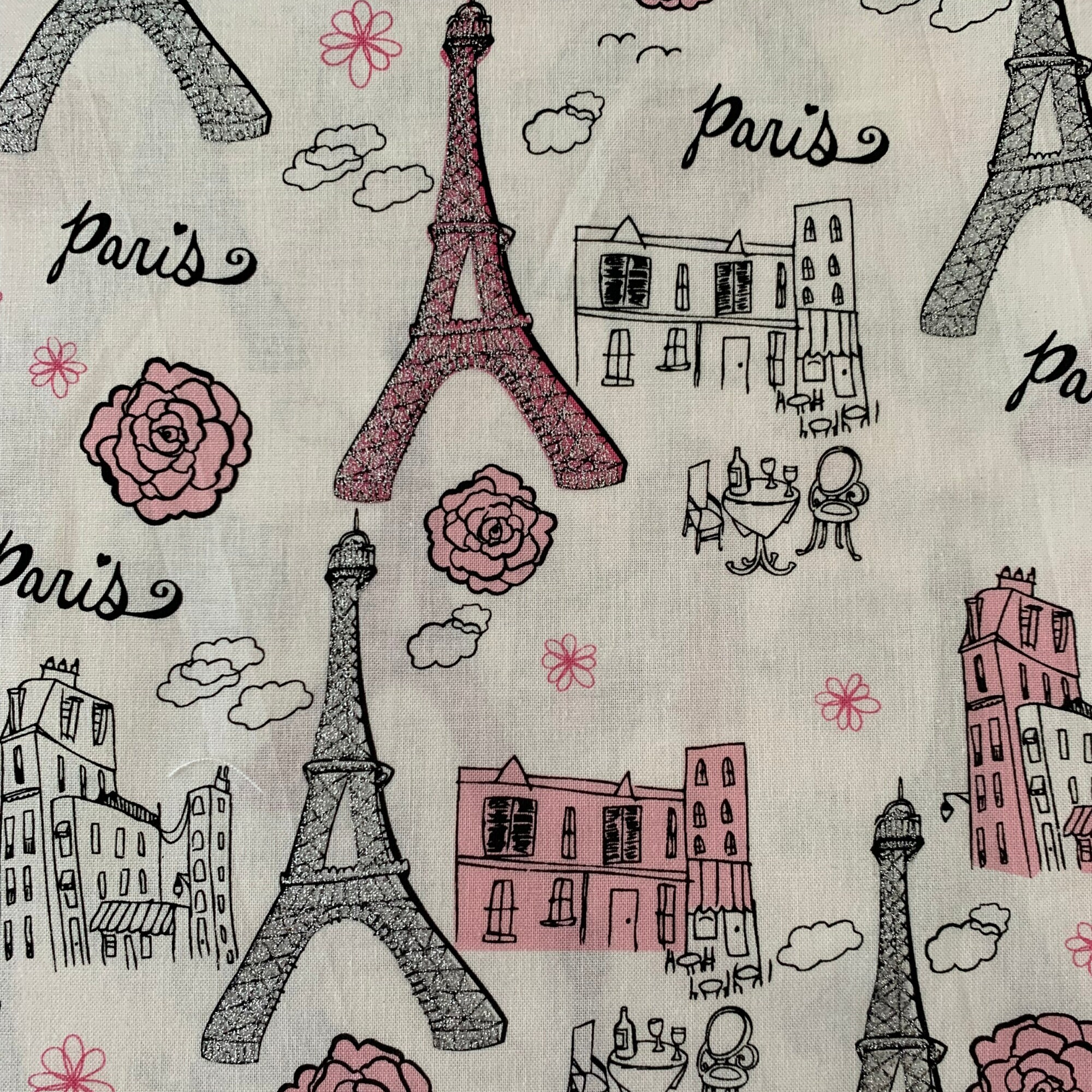 Paris Fabric Eiffel Tower Fabric Travel Fabric Vacation - Etsy