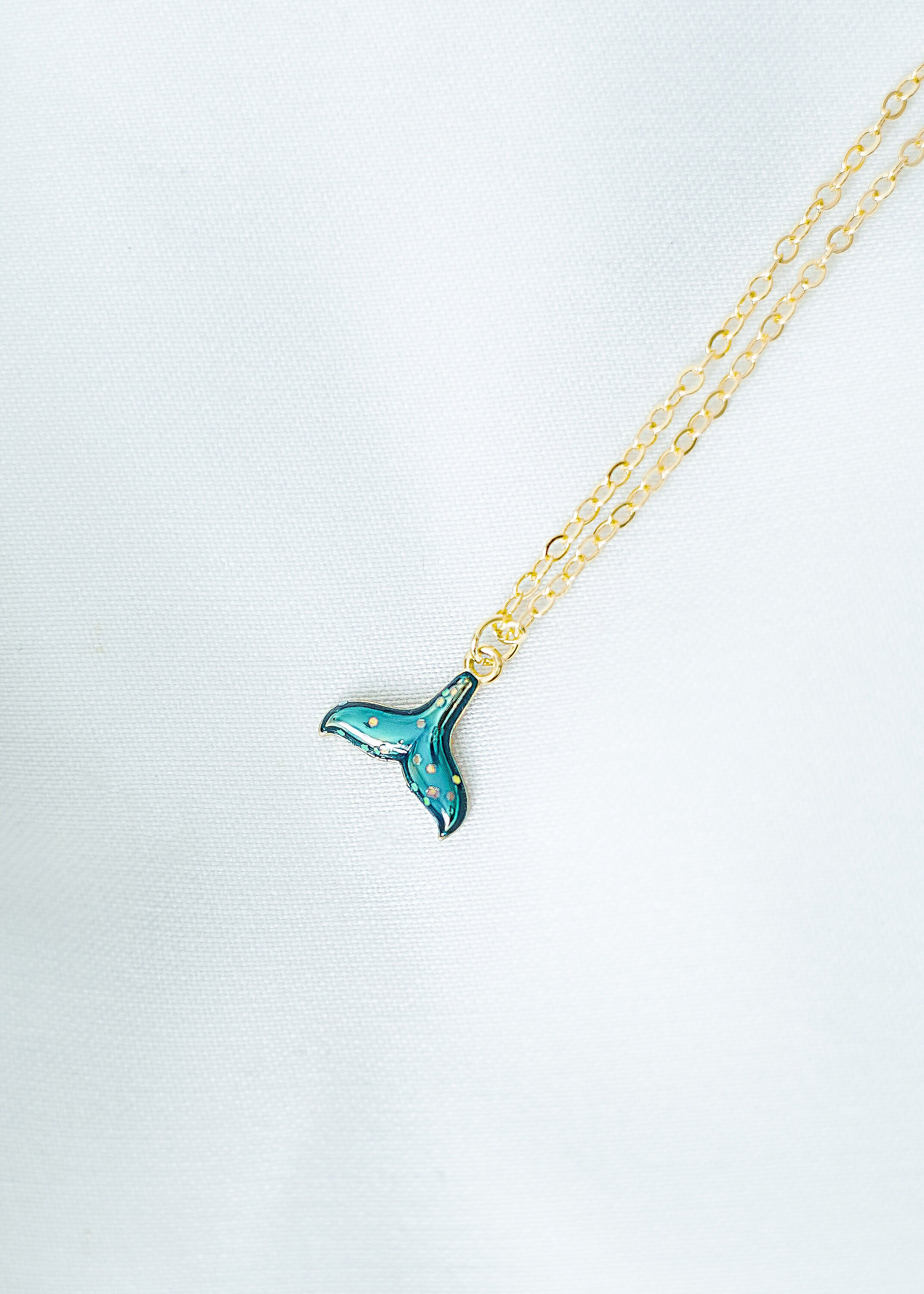 9crt Gold Plated Sparkly Whale Tail Necklace Whale Necklace, Sea ...